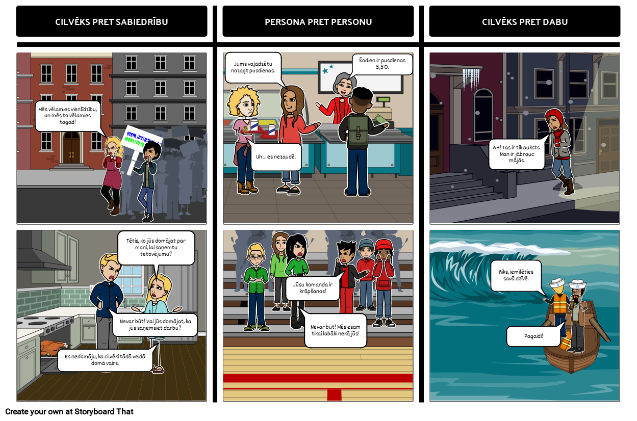 Konfliktu Stāsti Storyboard par lv-examples