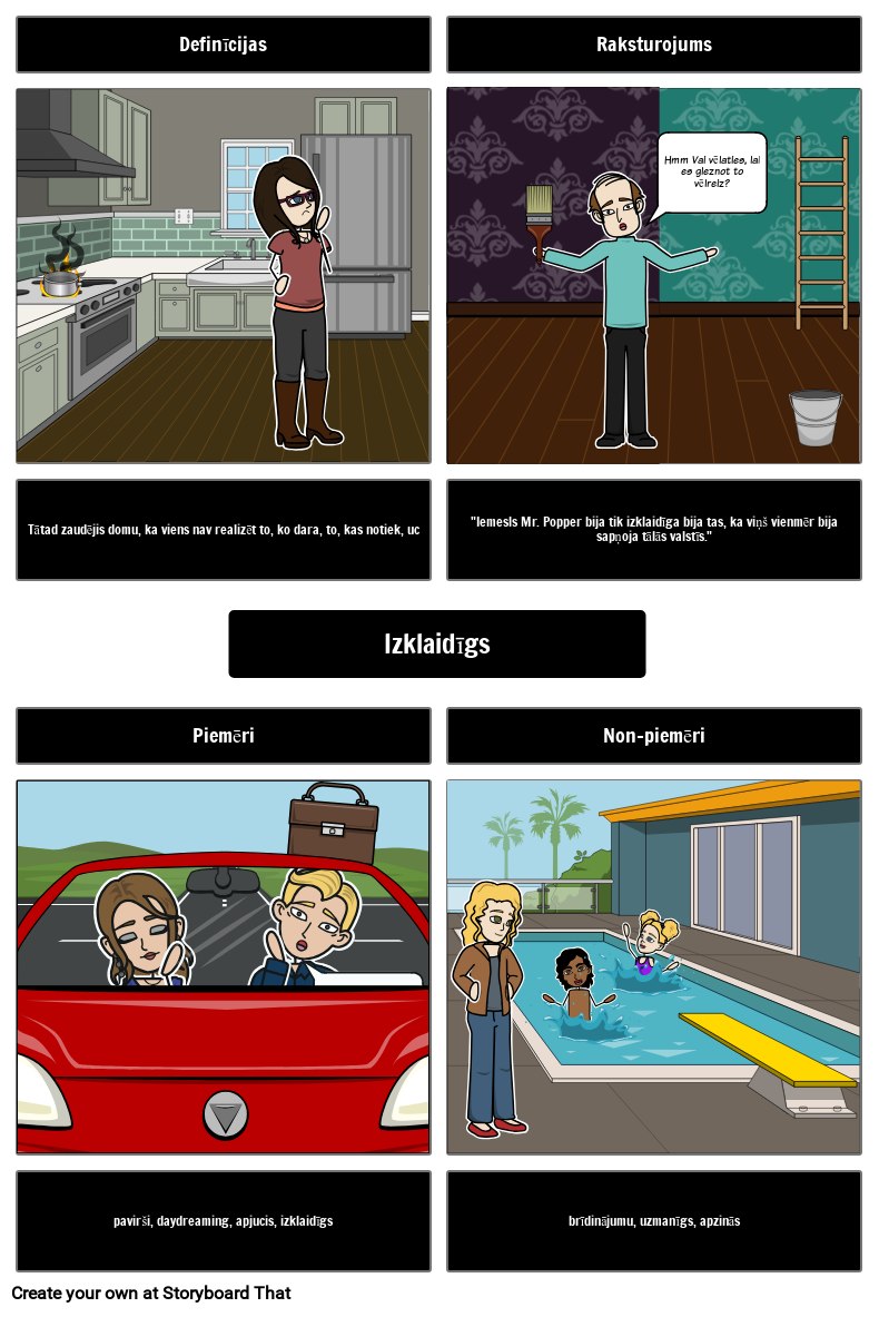 Mr Popper s Penguins - Vārdnīca Storyboard by lv-examples