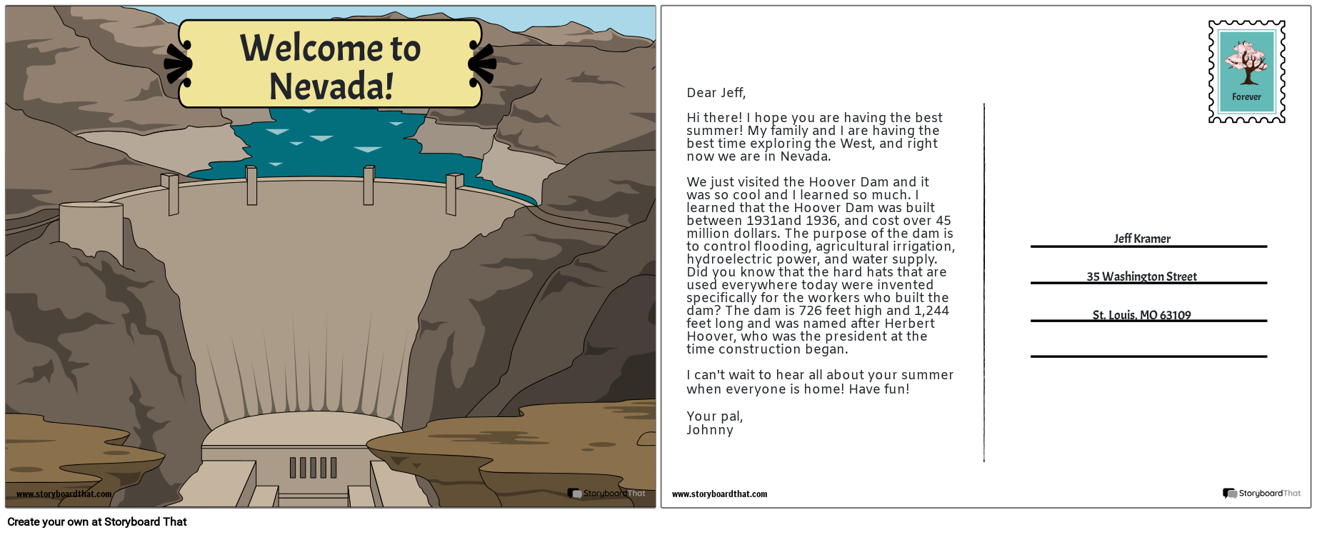 Nevada Pastkarte Storyboard por lv-examples
