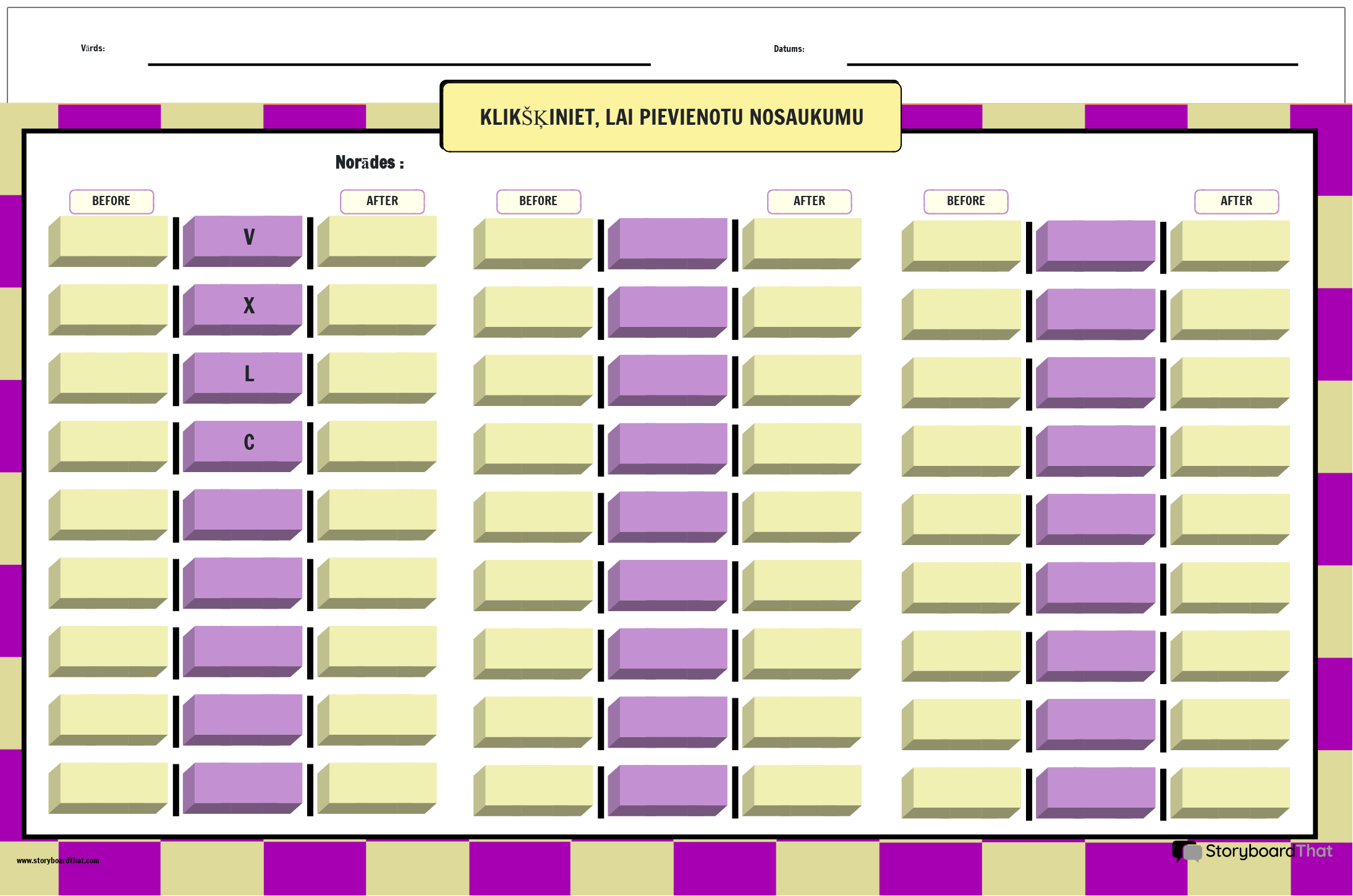 PIRMS UN PĒC SKAITĻA - ROMIEŠU CIPARI DARBLAPA