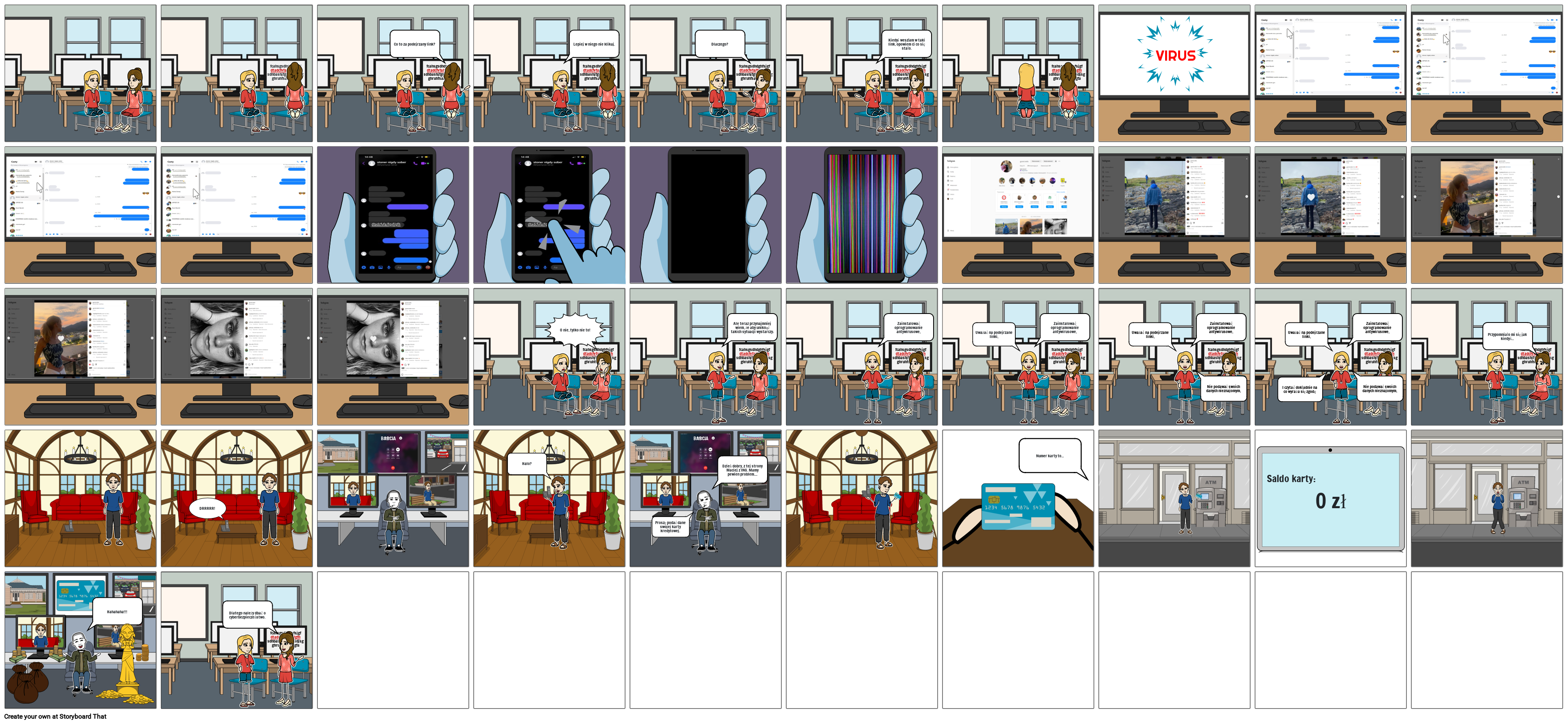 cyberbezpieczenstwo Storyboard by magdagg