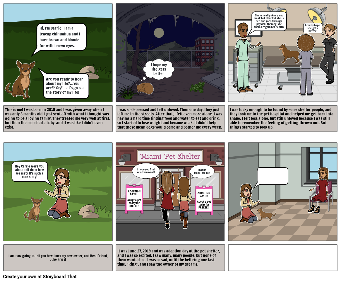 Ones Best Friend: Chapter 1-The Beginning Storyboard