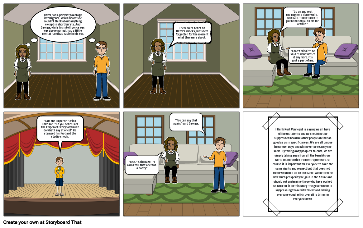 Harrison Bergeron Satire Project Storyboard par magmango