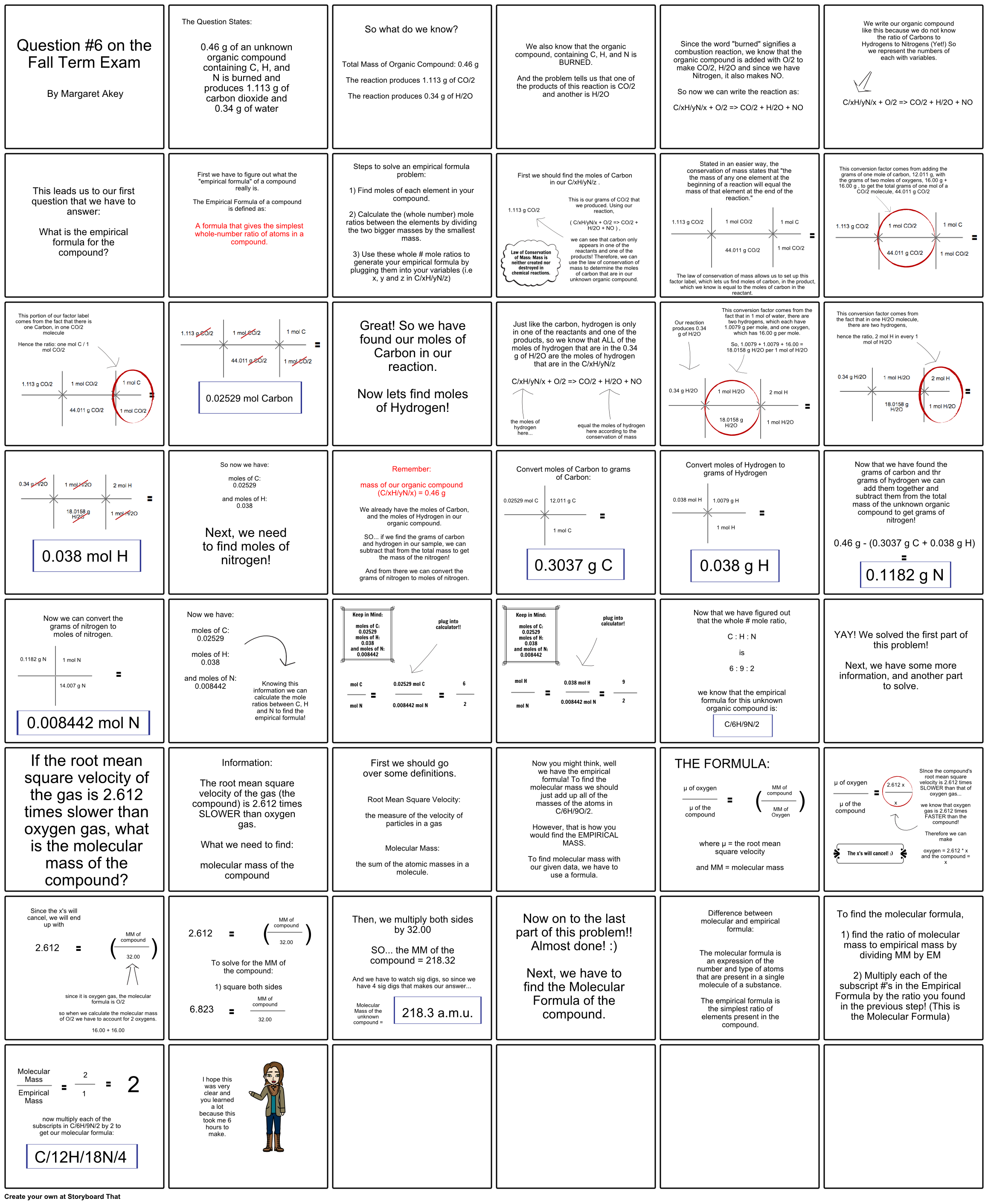 Chemistry Final Project Storyboard por makey3