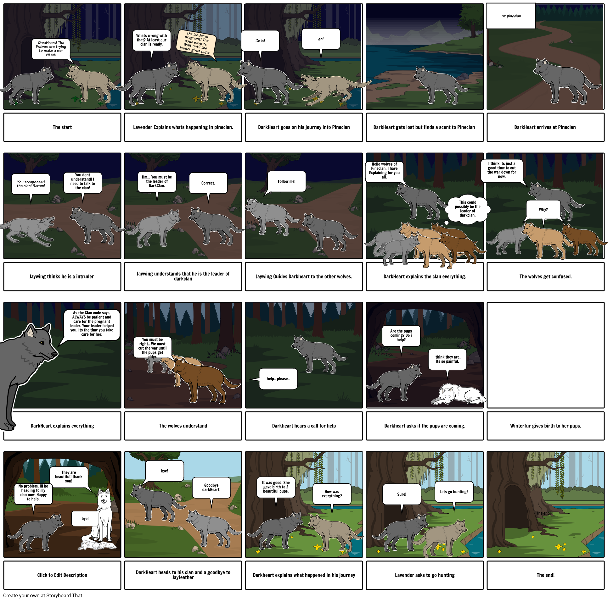 DarkHearted Forest Storyboard par marissastryczek