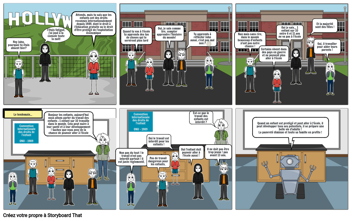 Droits Des Enfants Storyboard Por Mariusl