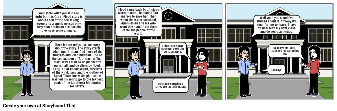 Philippine Literary Text Storyboard by mary80487