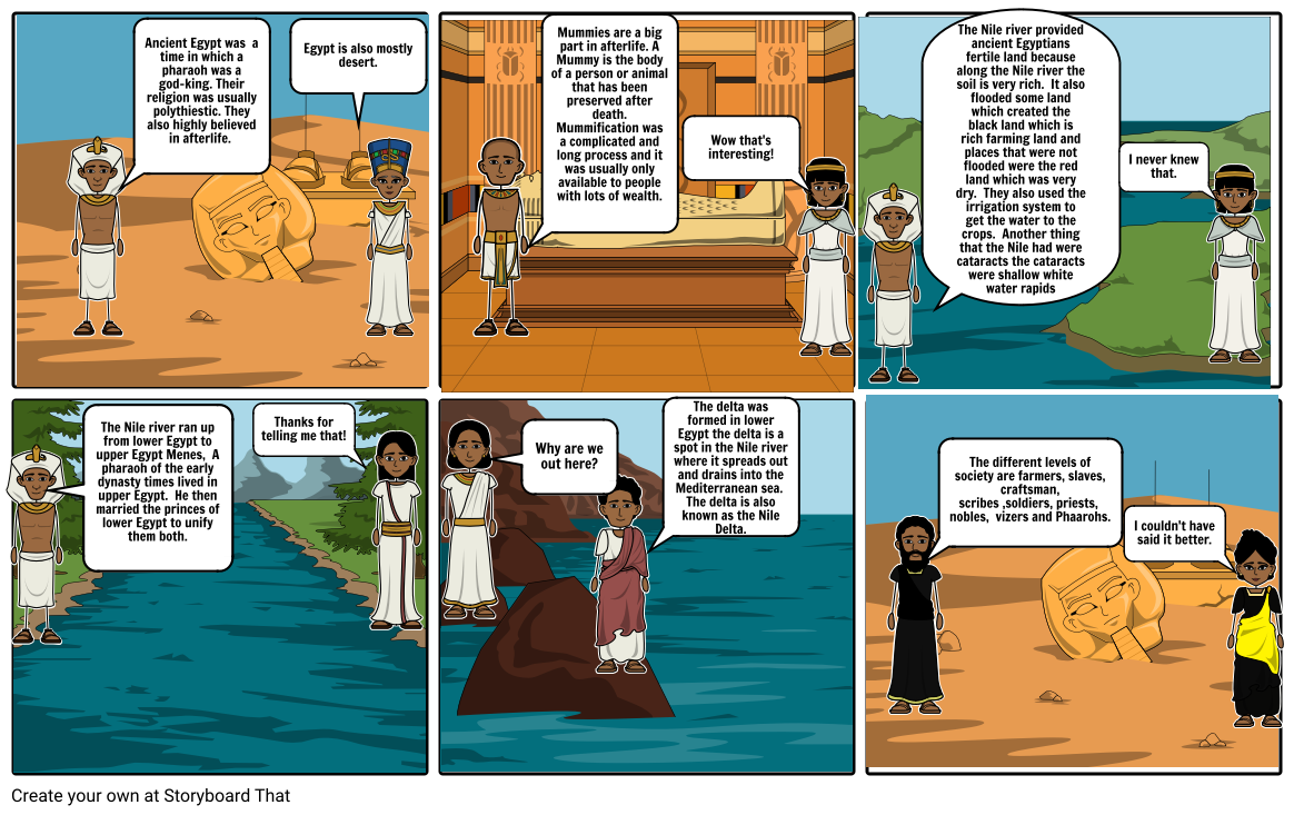 ancient egypt Storyboard por masonlovett15
