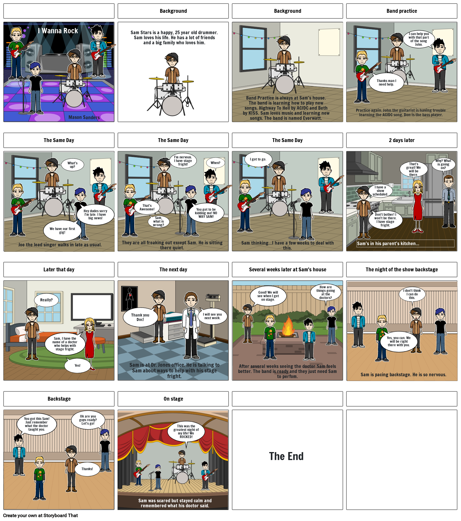 I Wanna Rock Storyboard by masonsanders