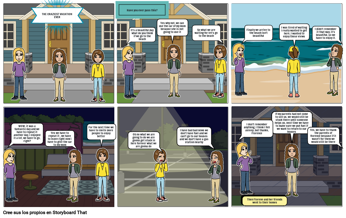 the craziests vacation ever Storyboard por mathewviera