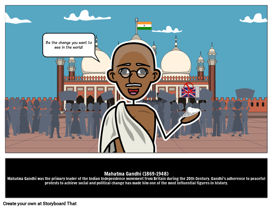 Who was Mahatma Gandhi? Storyboard by matt-campbell
