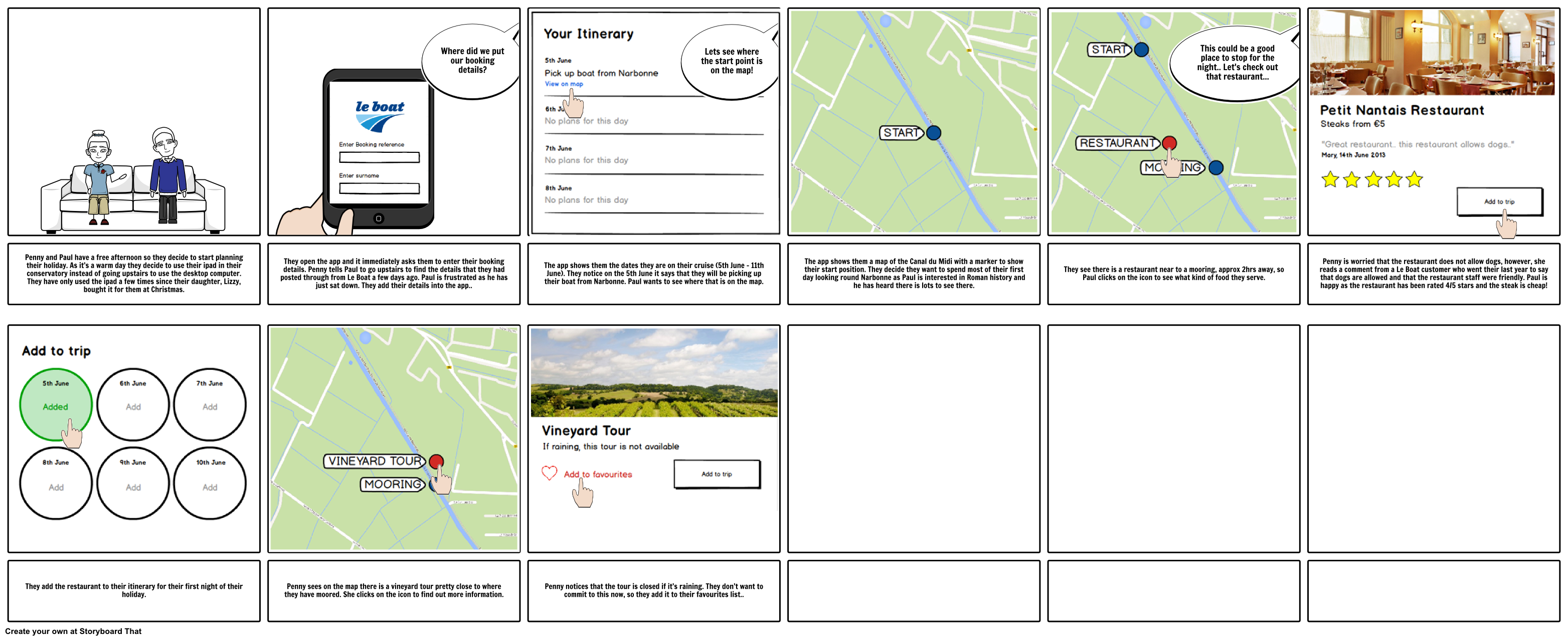 Le Boat Storyboard por mattgottschalk