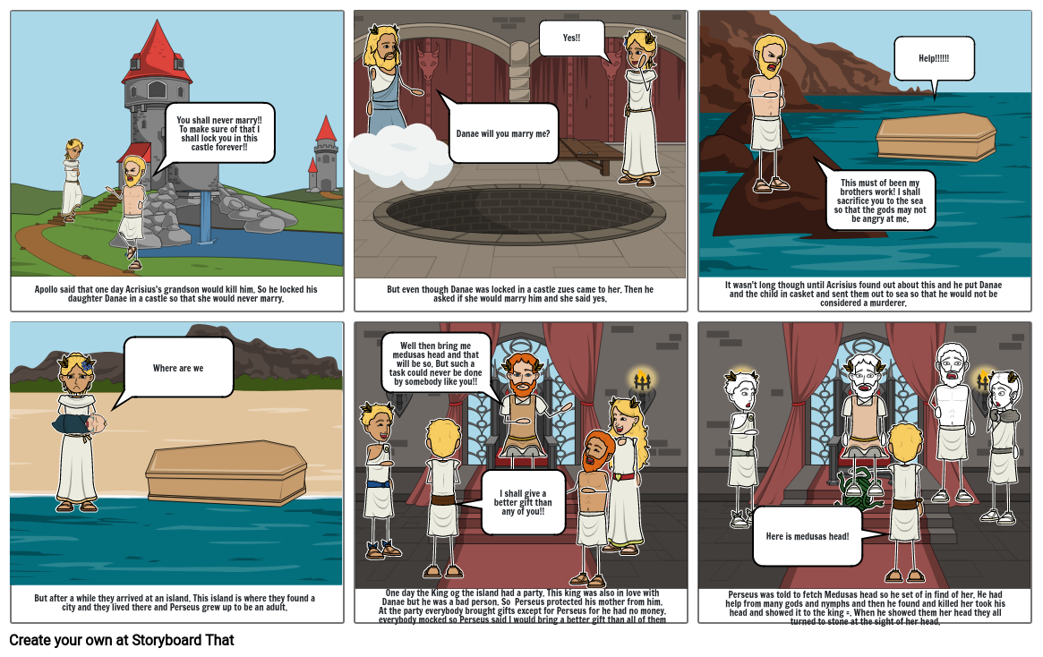 Greek myths comic strip 2 Storyboard por matthewharfert