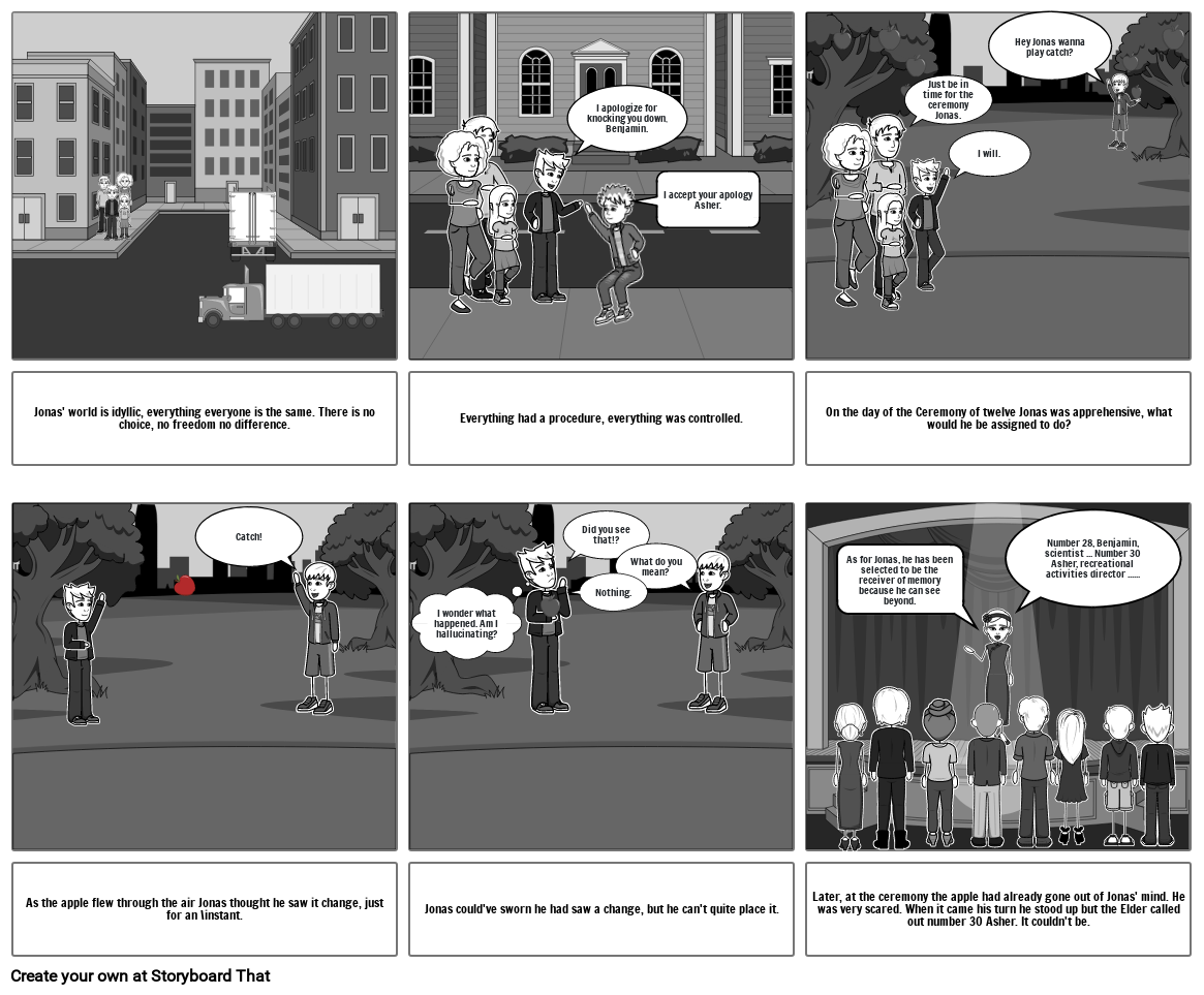 The Giver Comic Strip Storyboard by maxgriffin