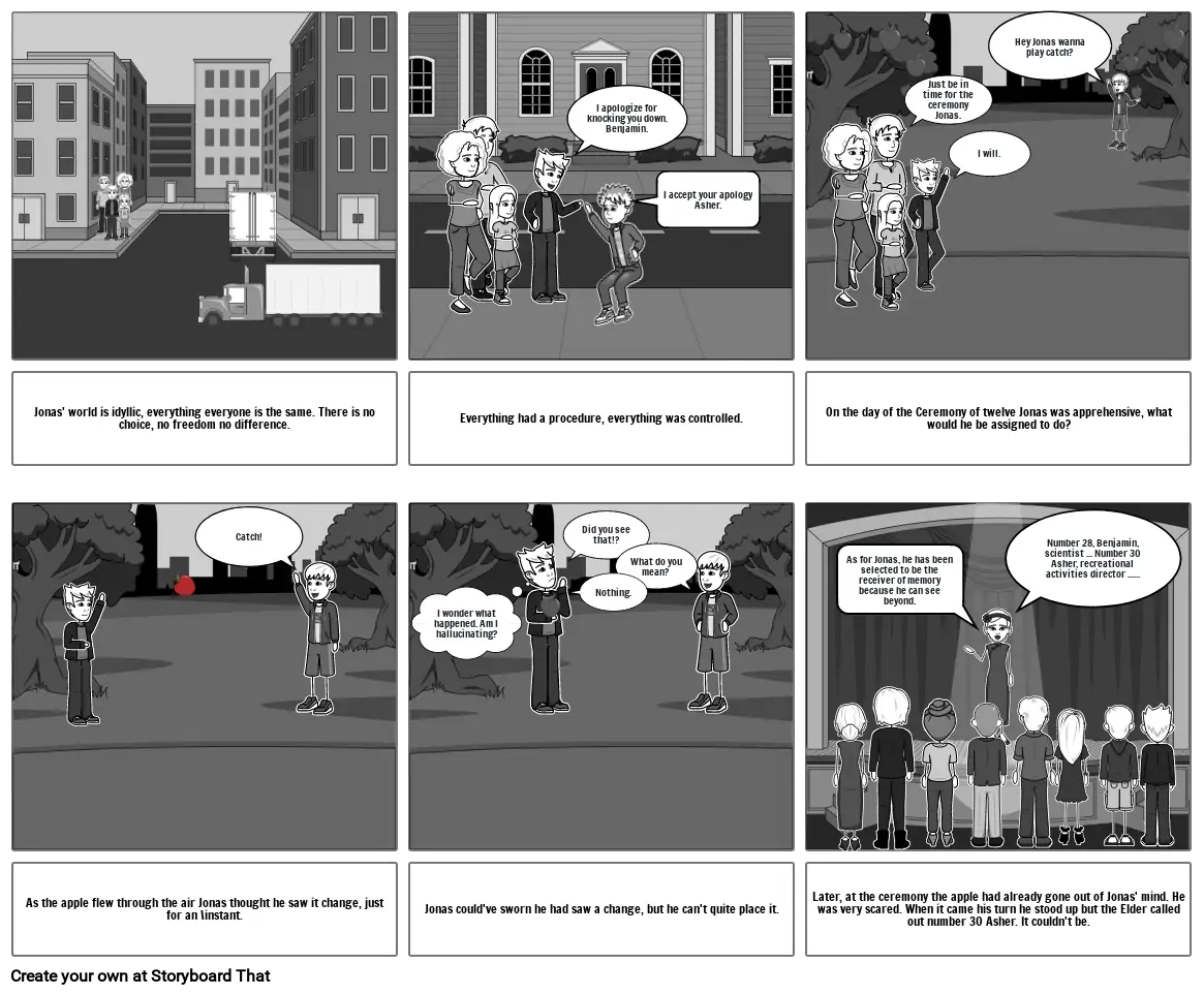 The Giver Comic Strip Storyboard by maxgriffin