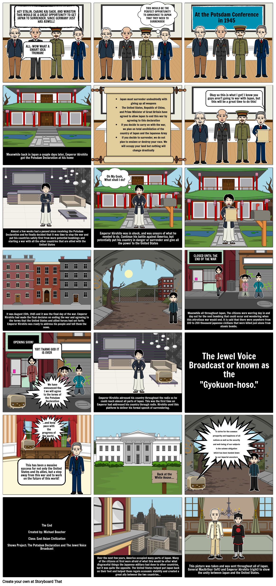 History Project Storyboard By Mboucher333