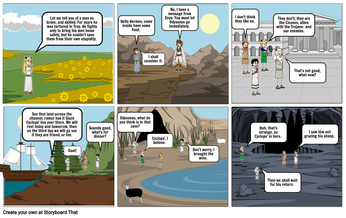 The Odyssey Storyboard By Mcclellanshearer