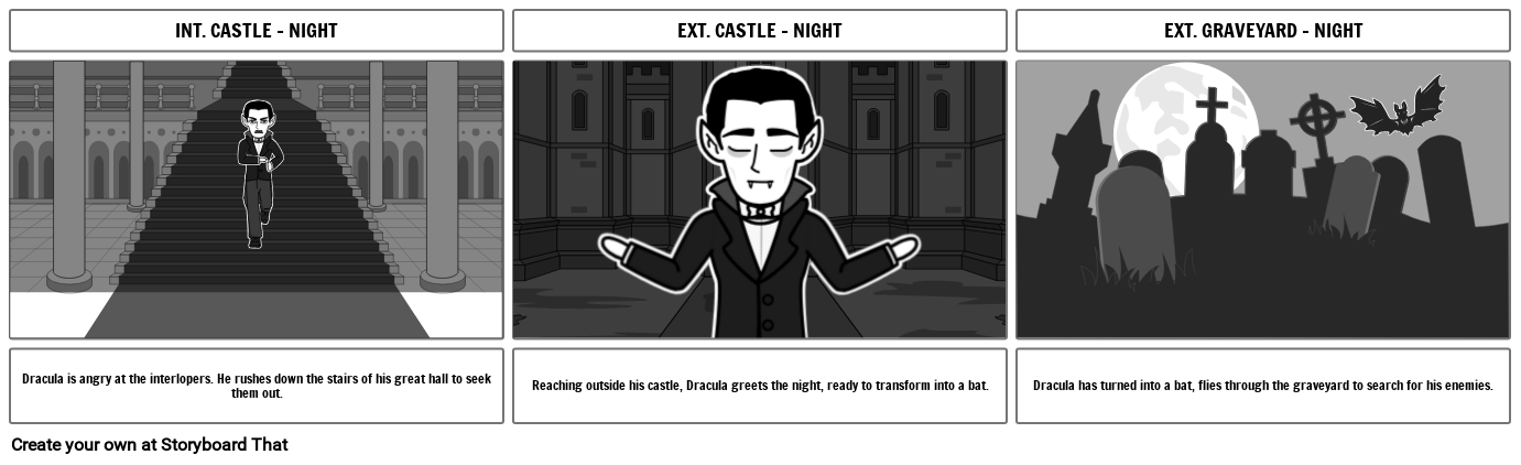 Dracula Scene Storyboard Storyboard ידי mcima