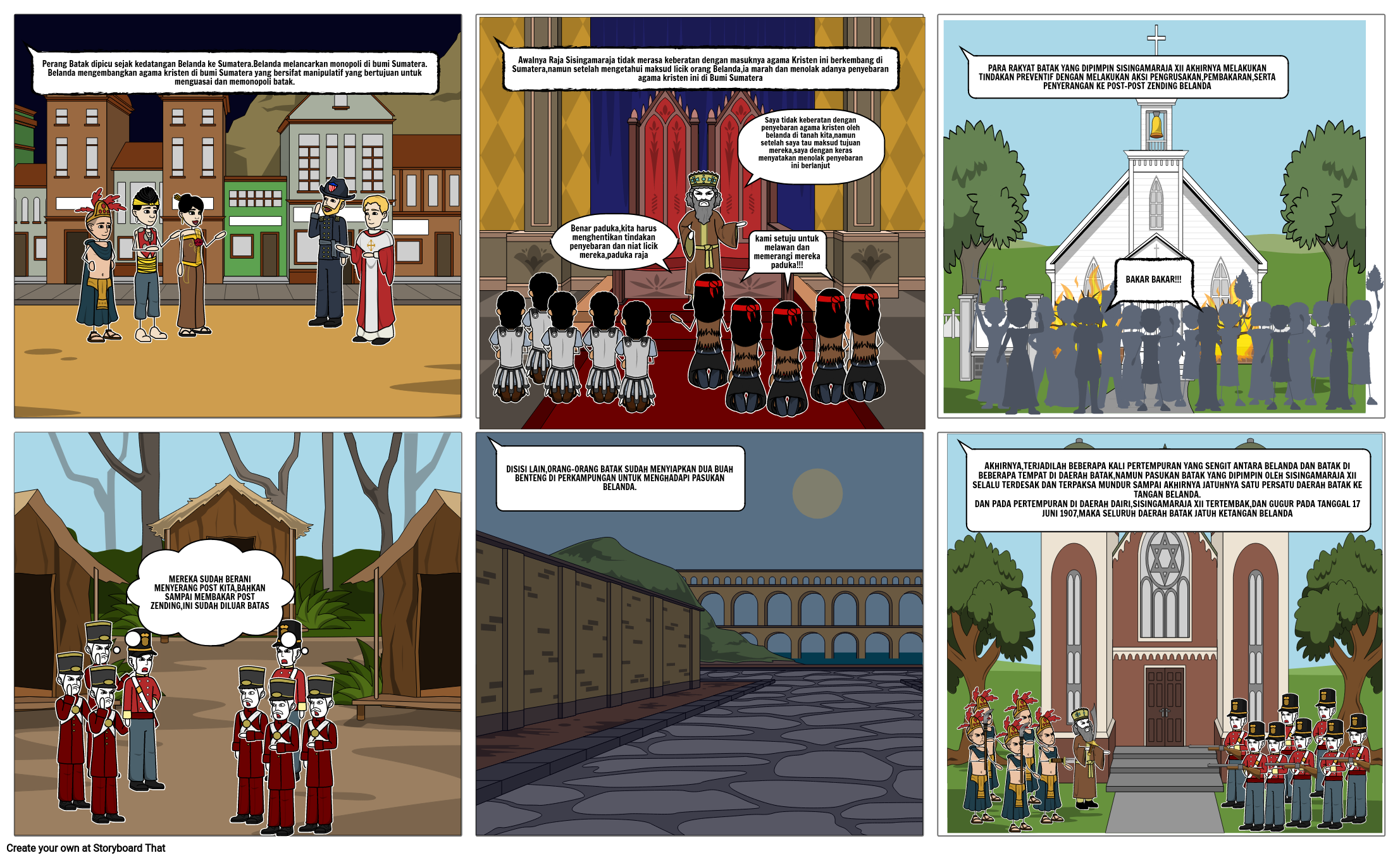 perang batak Storyboard par meiriza