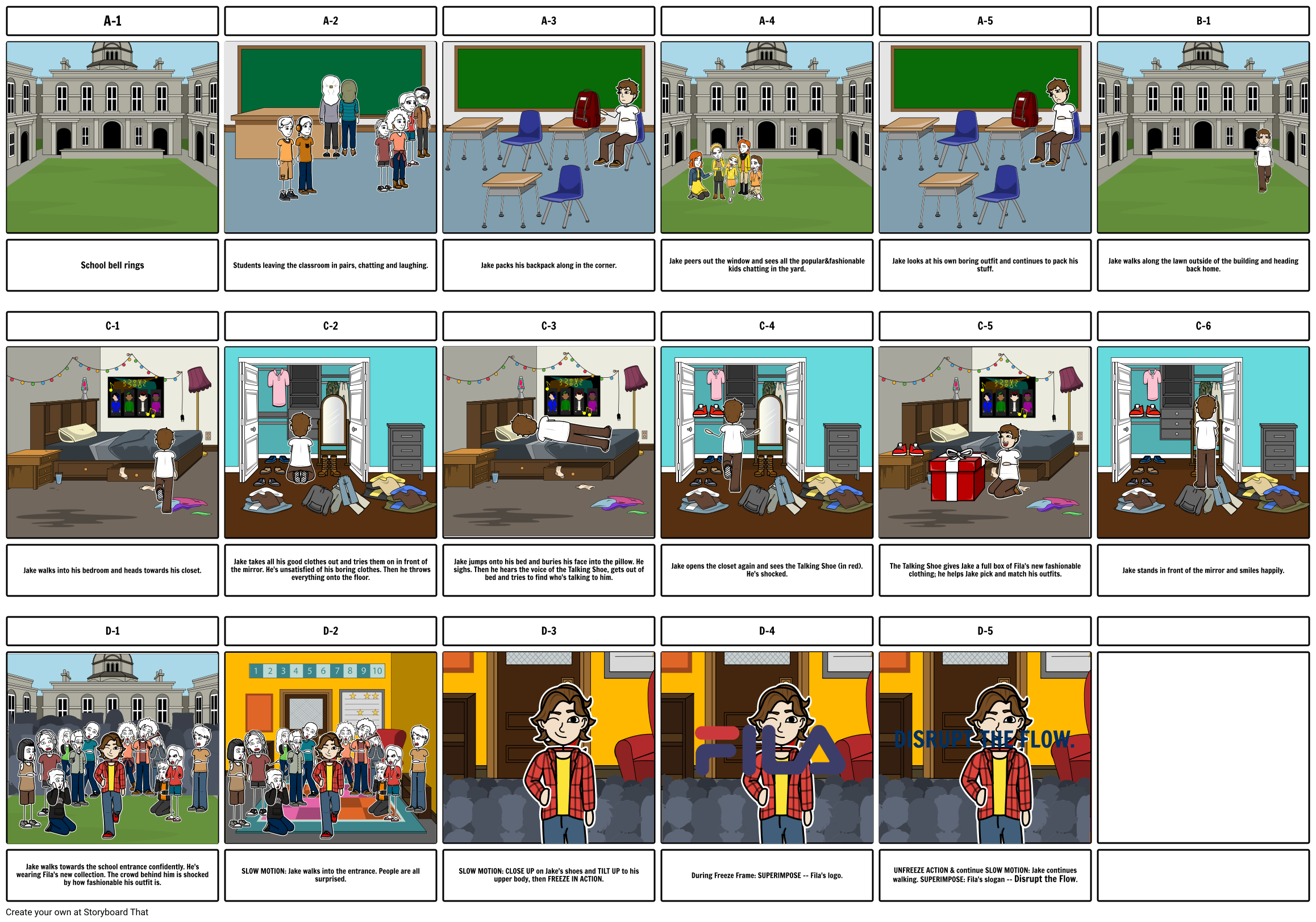 FILA TV Ad Storyboard por meno_uknow