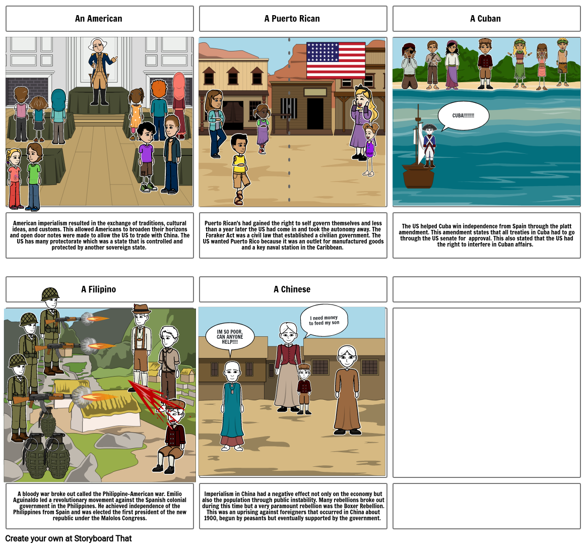 American Imperialism Storyboard by mg11281