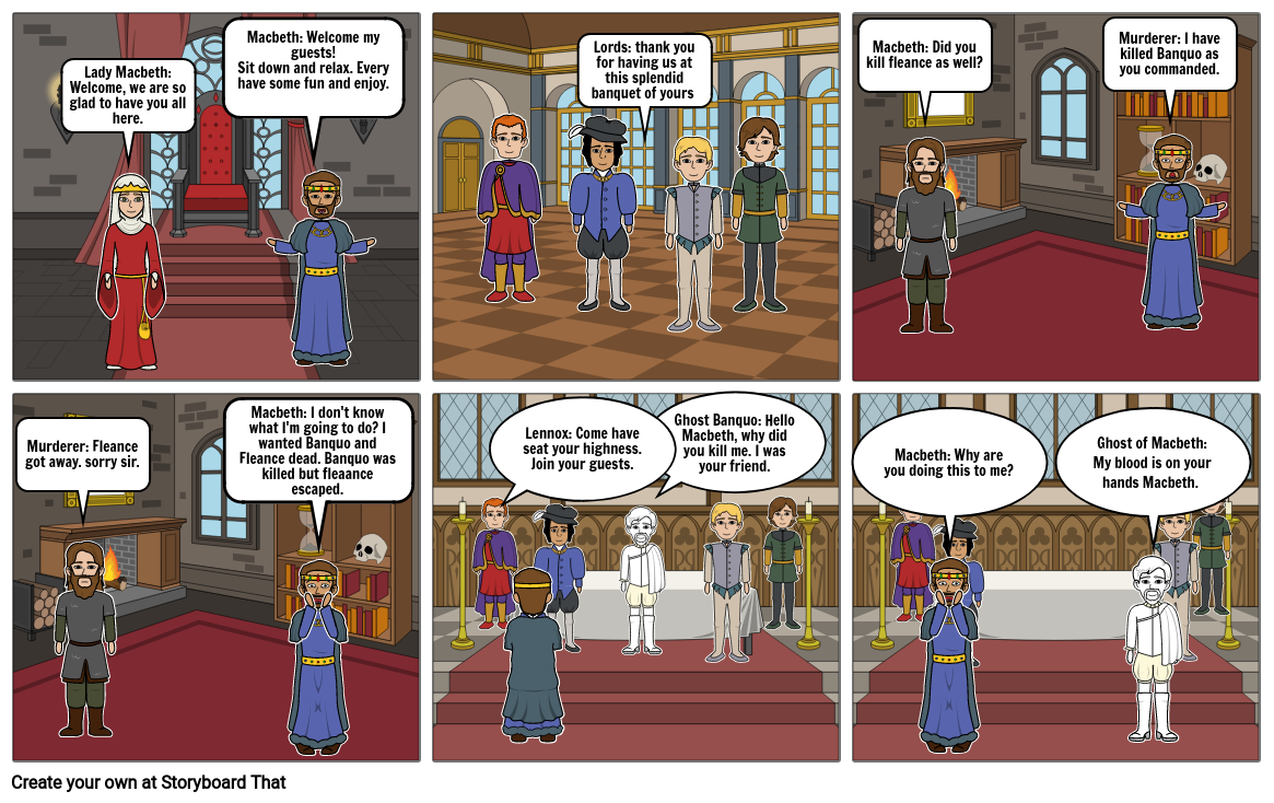 Macbeth Act 3 Scene 4 Storyboard Project Storyboard