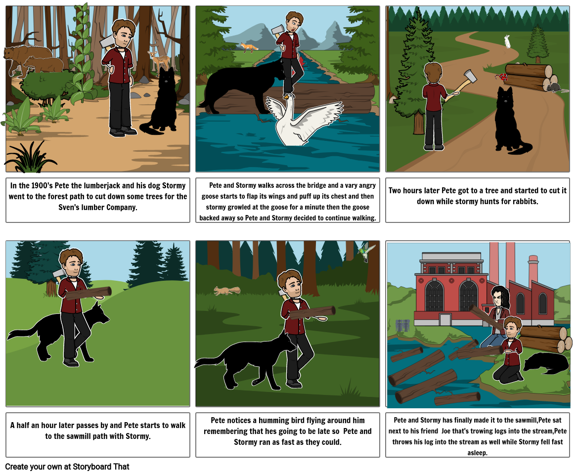 marissa hirdler's lumber jack story bord Storyboard