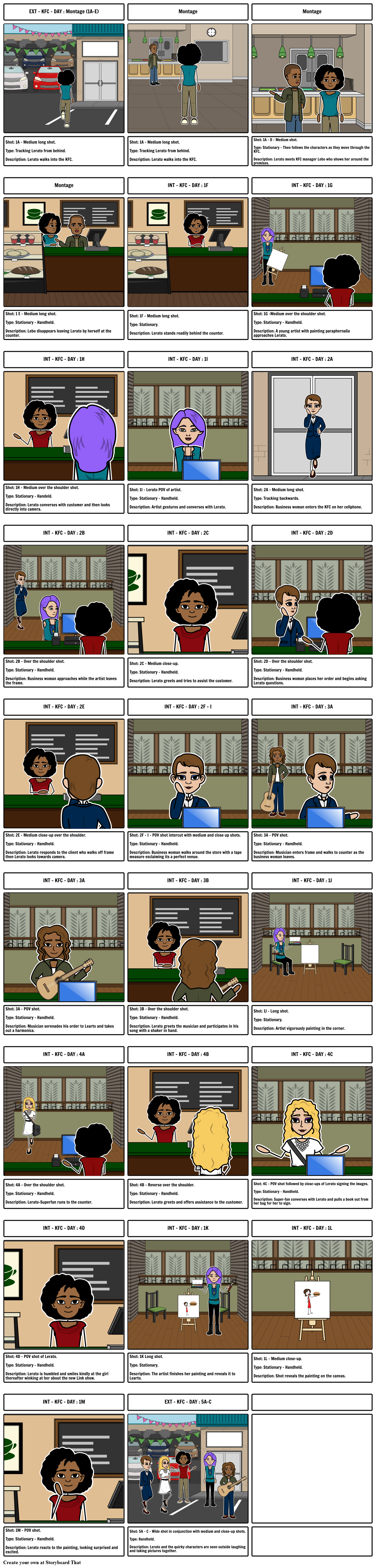 KFC Burger Creations - Storyboard Storyboard por michaelrock-perring