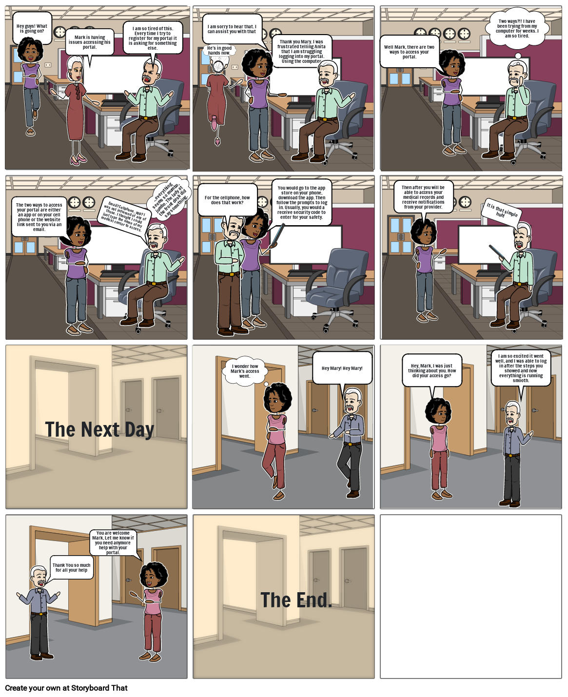 XYZ Medical Center Navigation Team Storyboard por michellesmith41