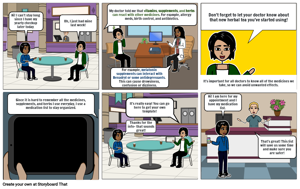 Medication Comic 2- antidepressants fact Storyboard