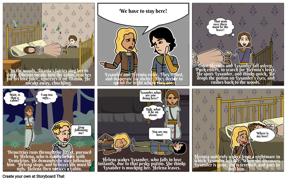 Picture book shakespeare Storyboard por mitchellfieldd