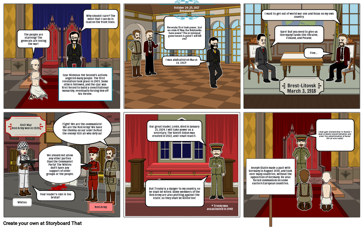 Russian Revolution Storyboard by miumiucheng