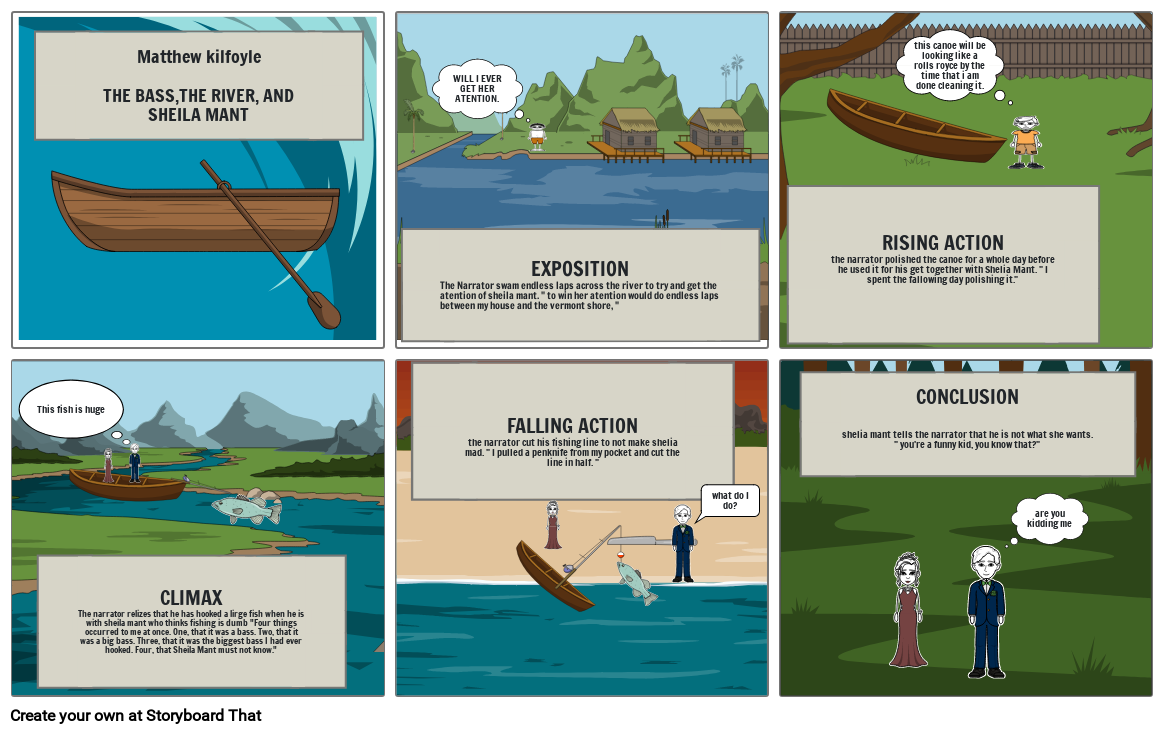 THE BASS,THE RIVER, AND SHEILA MANT Storyboard