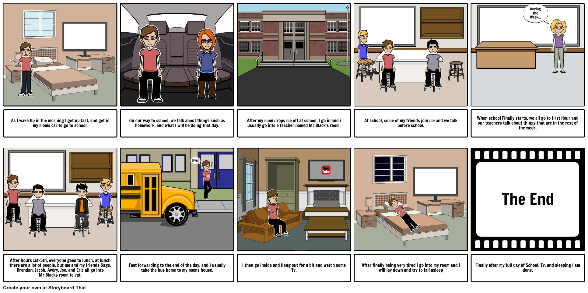 Day in the Life Storyboard by mmcq123