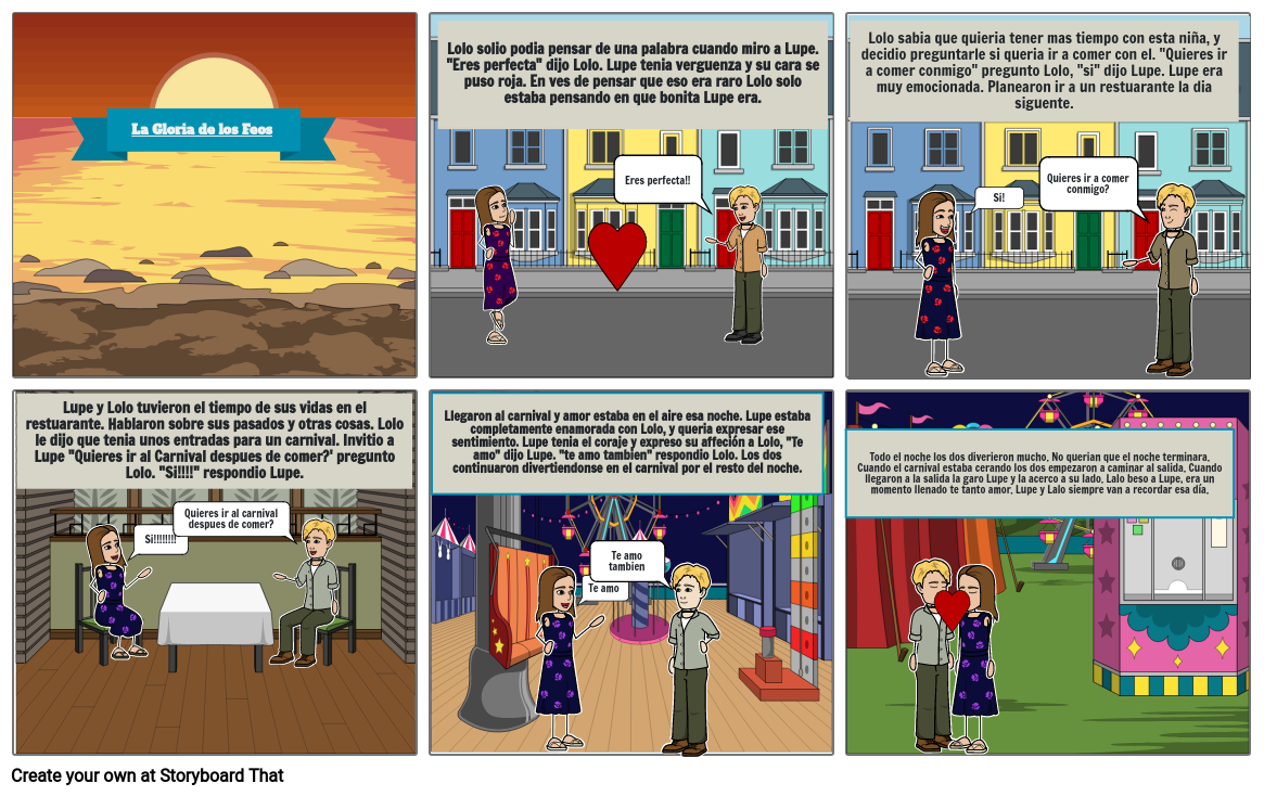 La gloria de los feos Storyboard por mpenni1204