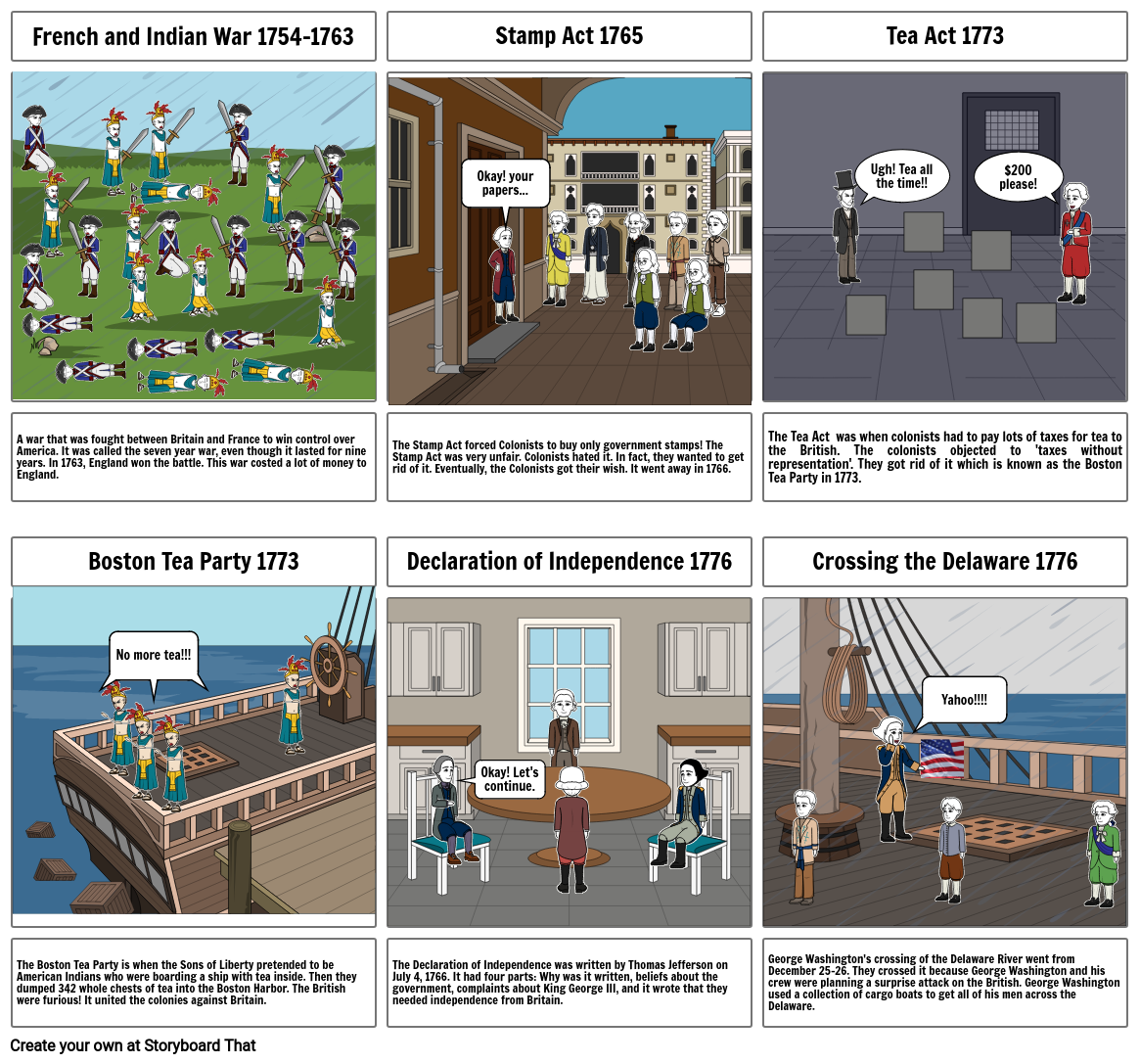 American Revolution Storyboard by mpriya