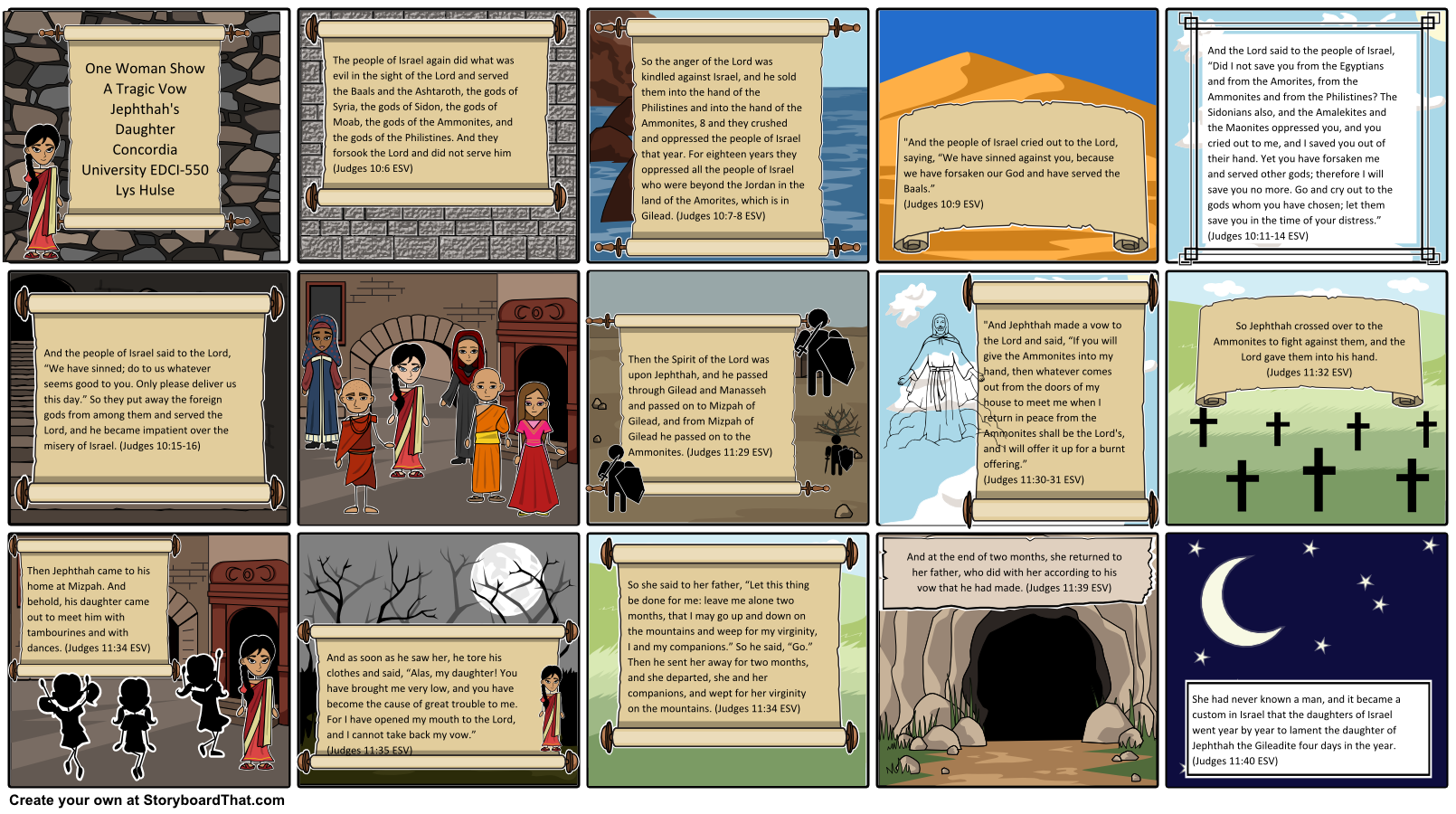 One Woman Show Storyboard por mtlaurel09