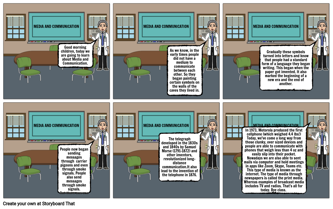 Media and communication (Timeline) Storyboard by muneer43944