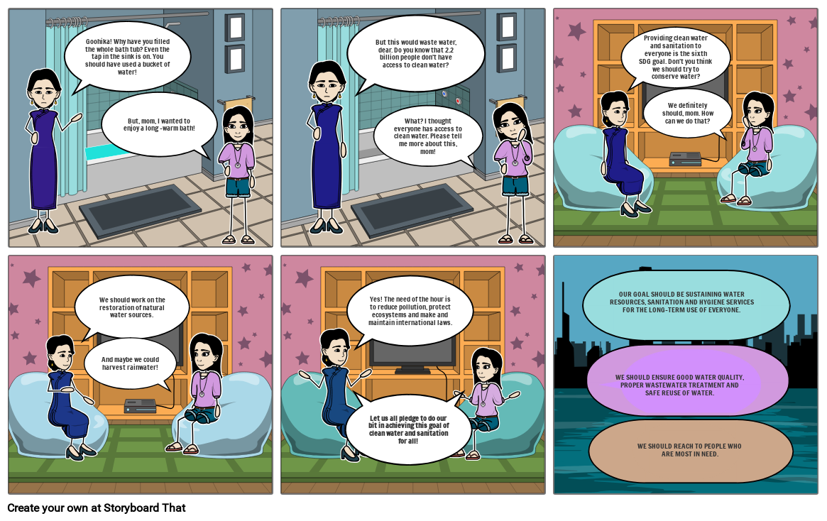 Clean Water And Sanitation Storyboard por muskan20913