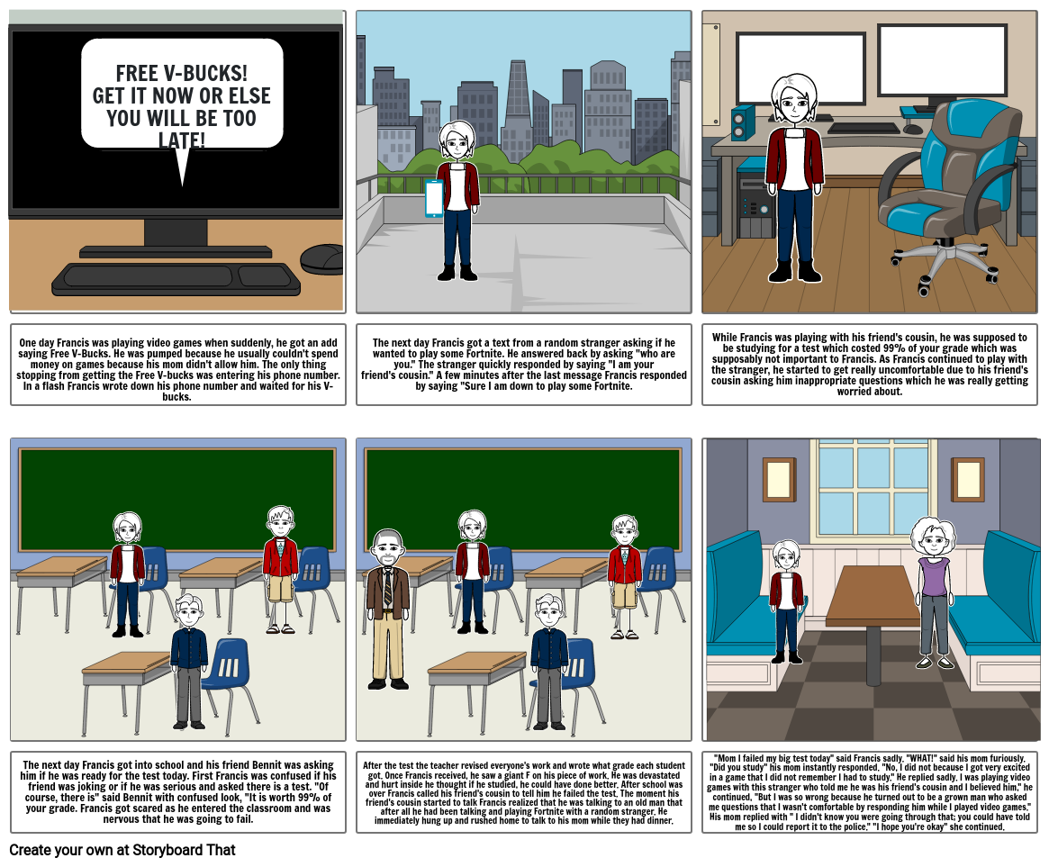 Francis getting scammed Storyboard par n-penzini-bischicagosl-org