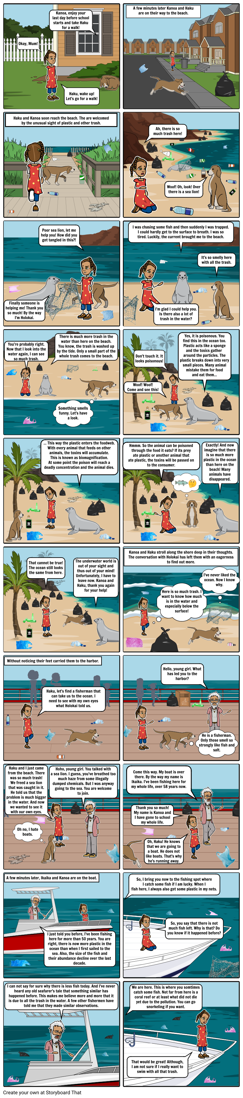 Marine Plastic Debris Storyboard par n1701854g