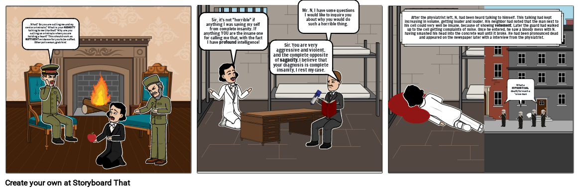 Telltale Heart Falling Action Storyboard por n477790