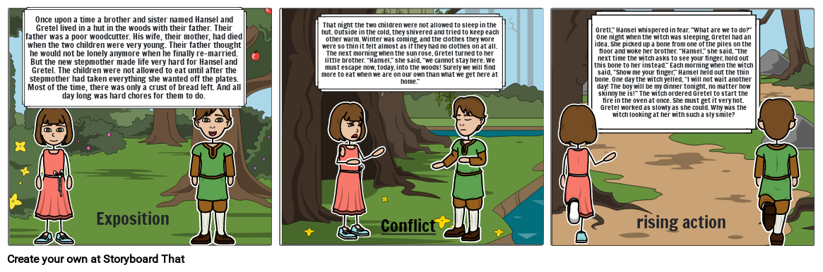 hansel and gretel Storyboard by nadhrah