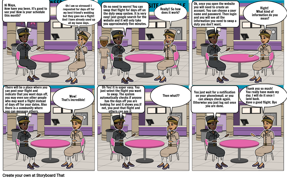 Duty Swap System Storyboard Storyboard par namukasamauryn