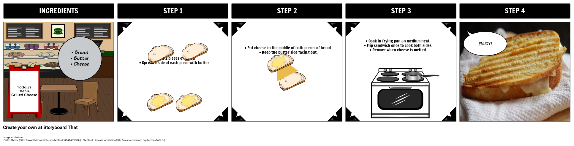 How To Boards - Grilled Cheese Storyboard af natashalupiani