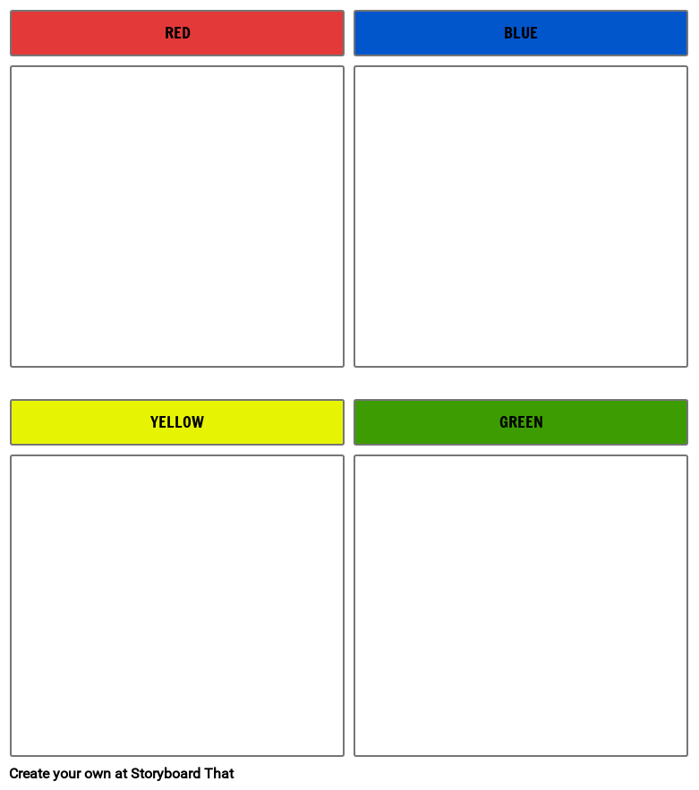 Sorting Board Printable Colors Example Storyboard