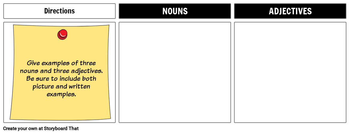Teacher Directed, Student Created Example Storyboard