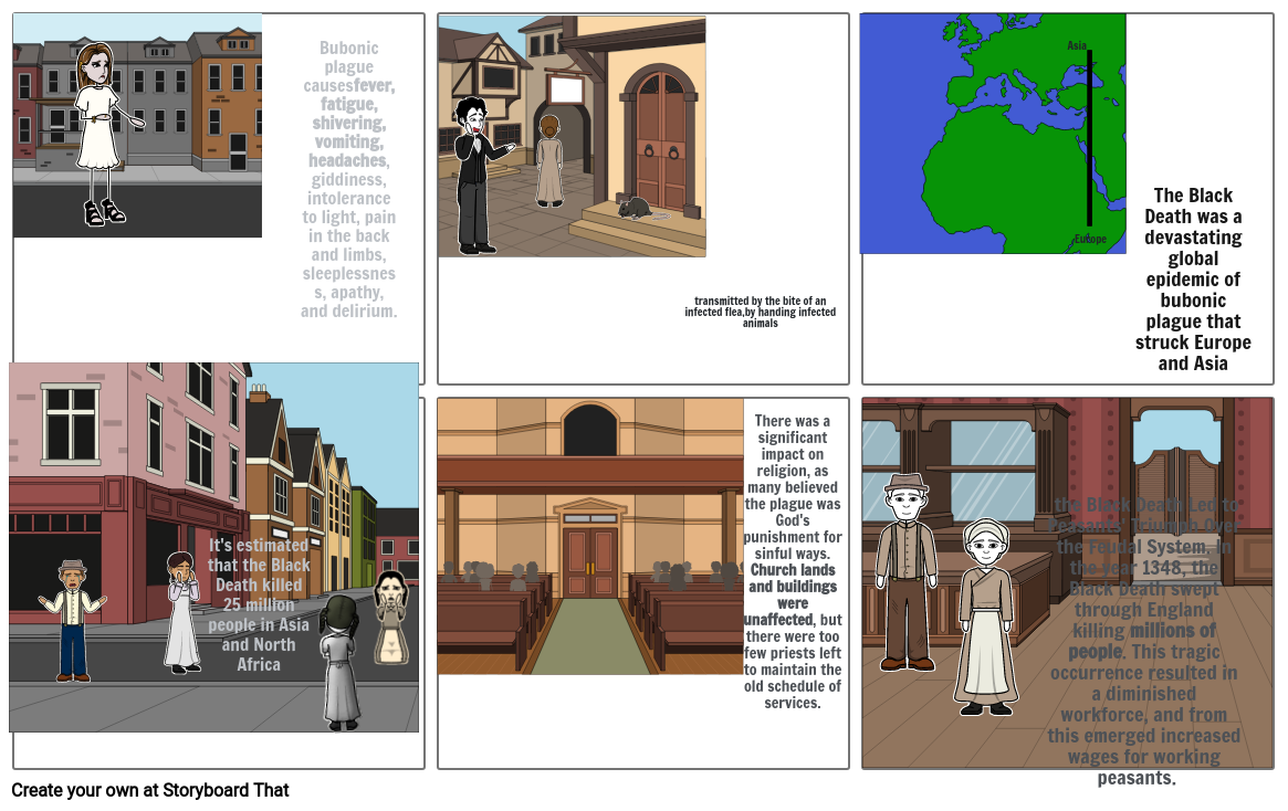 bubonic plague Storyboard by nd33392