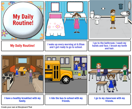 My Daily Routine! Storyboard by nelasaad