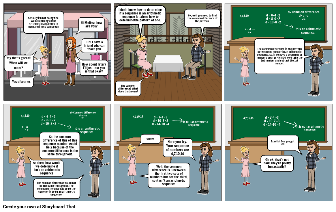 Arithmetice Sequence Storyboard by nica95977